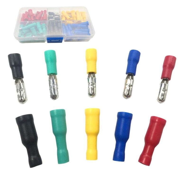 100Pcs Terminales de crimpado aislado tipo Banana Hembra Macho – Novatronic