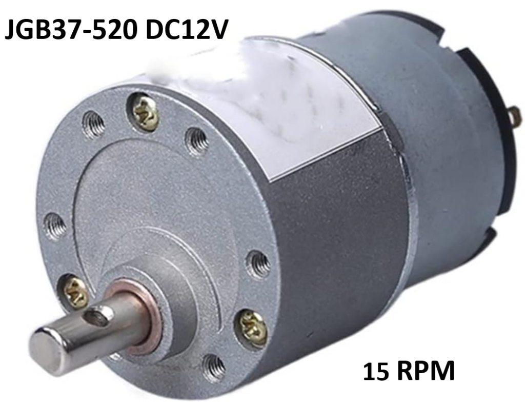 Motor con caja reductora JGB37-520 DC12V 15RPM – Novatronic